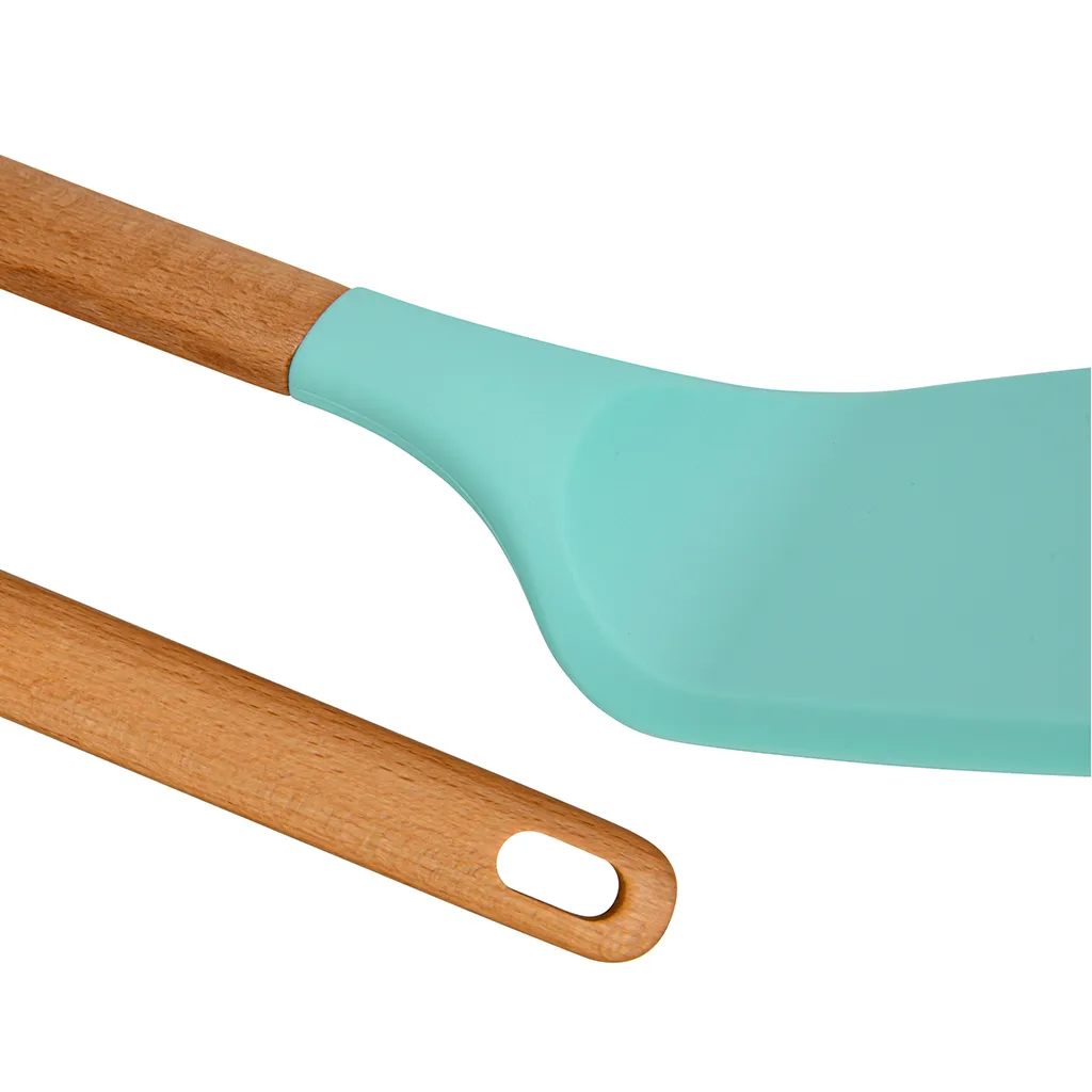 Buy Silicone spatula 35.5 cm with wooden handle Essential in Fissman Online Store Latvia